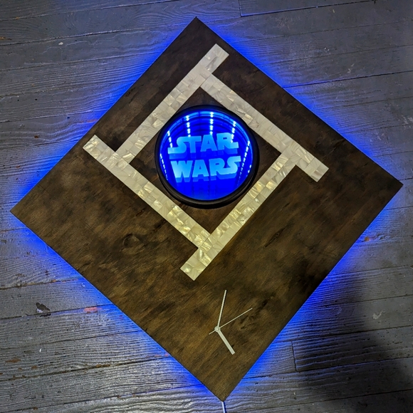 Star Wars | Wall Decor | Star Wars Led Infinity Mirror Wall Clock ...
